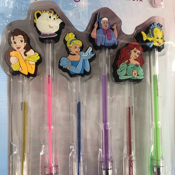 Disney | Other | Disney Princess 6 Pen Topper Pack | Poshmark